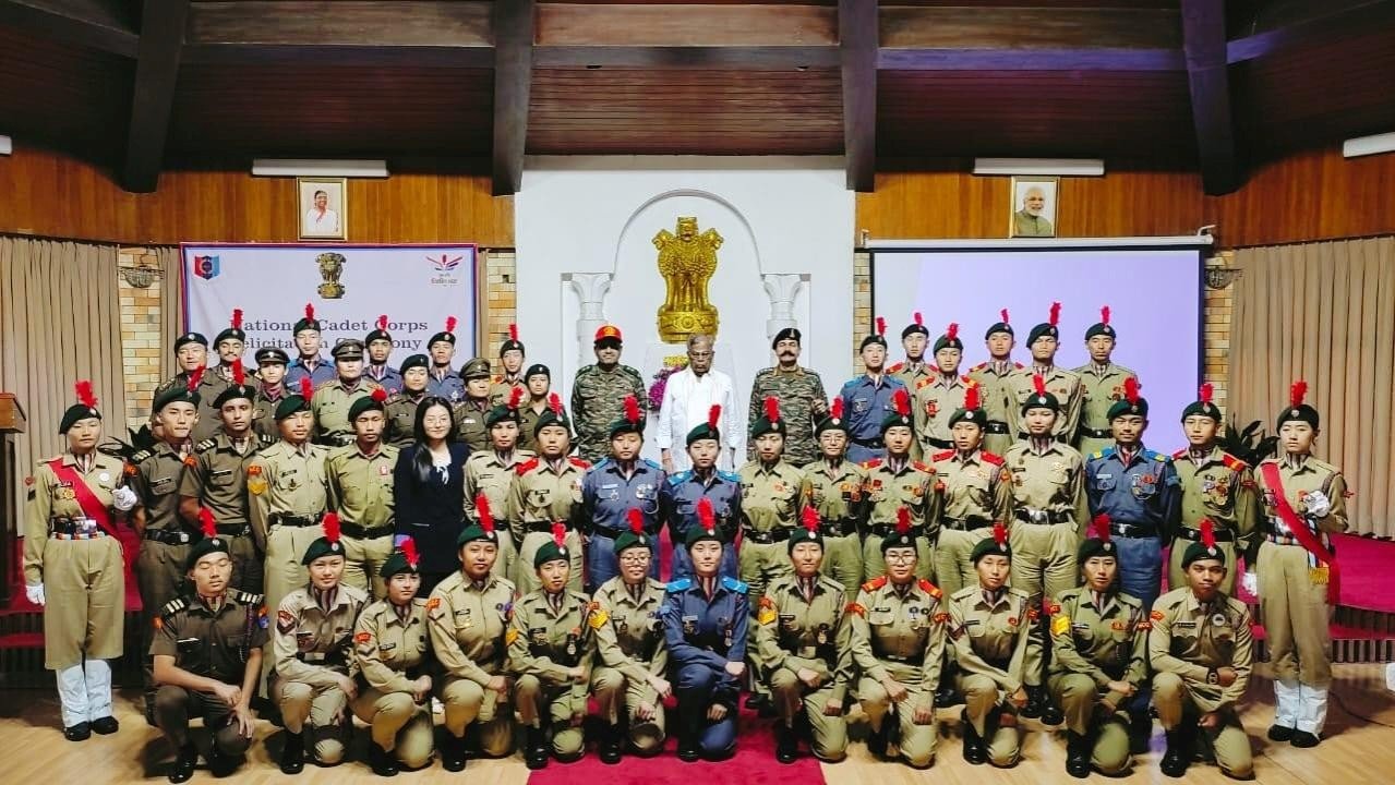 NCC-SW (Girls) Felicitation at Raj Bhavan - Dimapur Government College