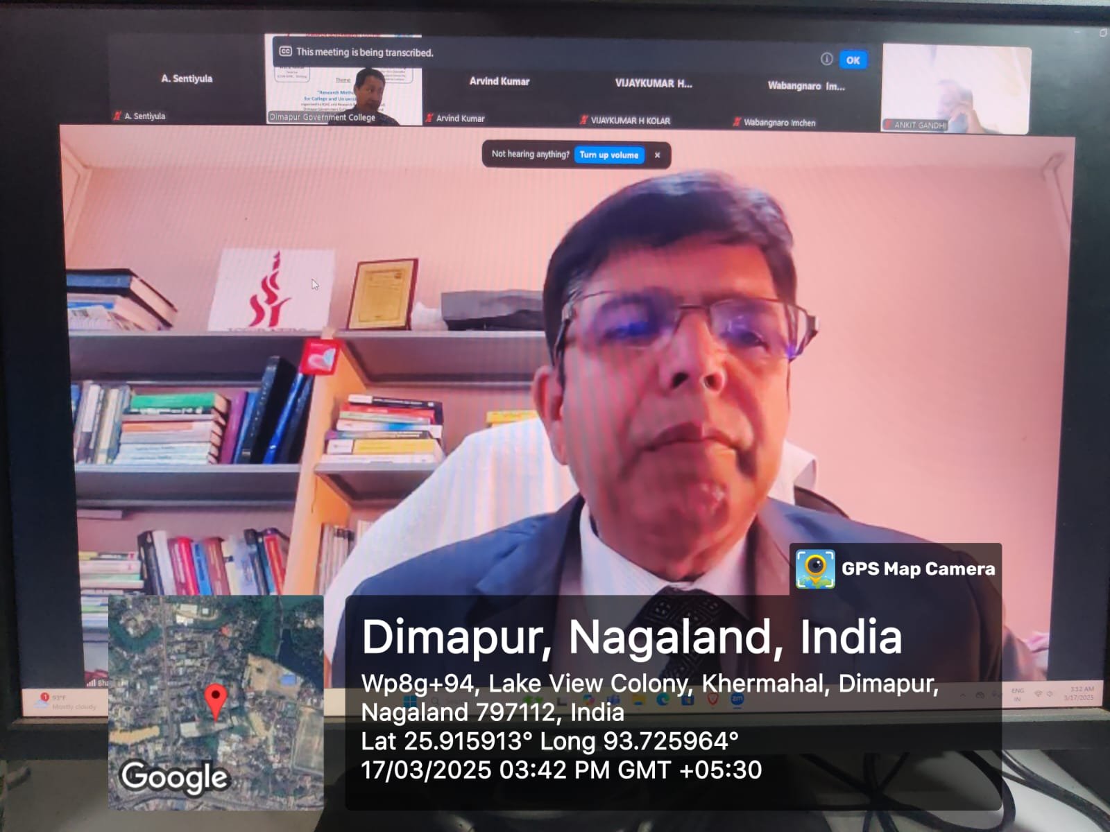 Prof. Panda speaking at National Workshop 17.03. 2025 - Dimapur ...